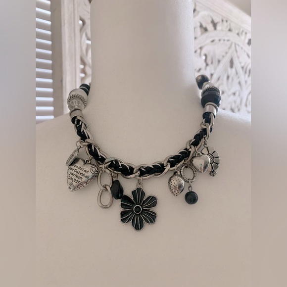 paparazzi | Jewelry | Black Necklace With Biblical Versus | Poshmark